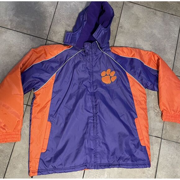 NFL | Jackets & Coats | Vintage Clemson Tigers Jacket Fleece Lined ...